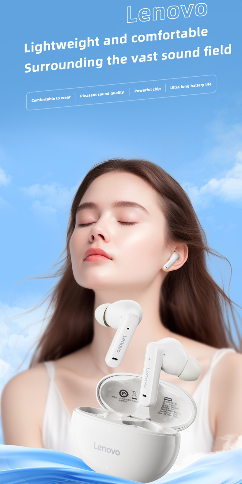 Lenovo EA210 TWS Wireless Bluetooth Earphone Noise Cancelling Gaming ...