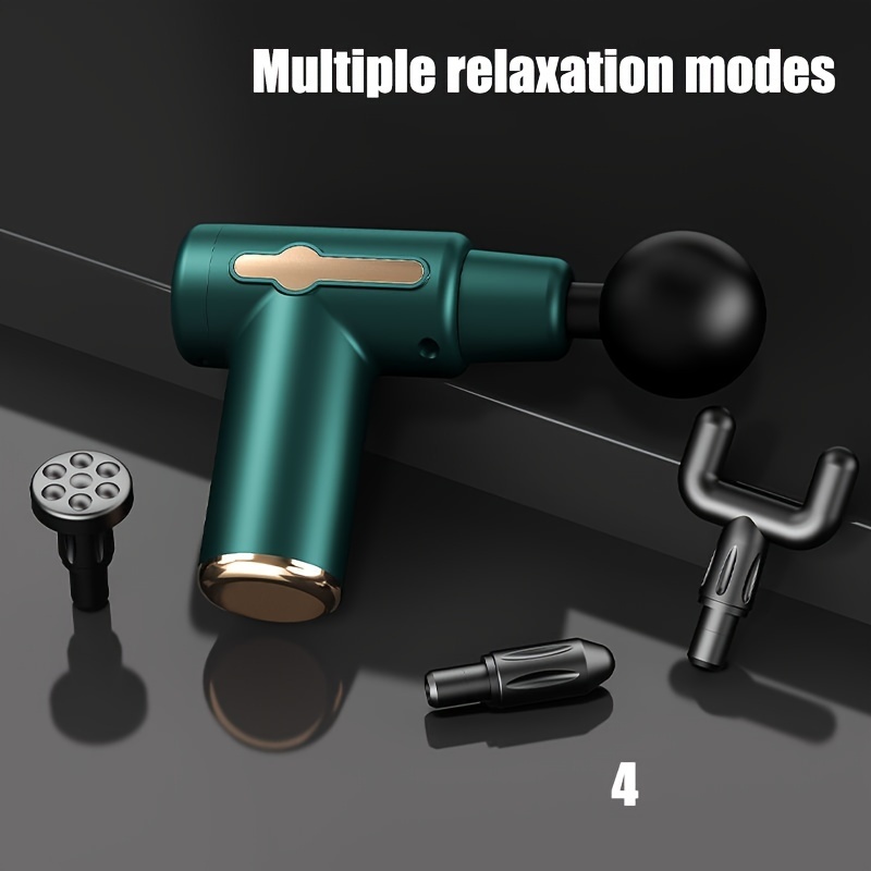 Massager Gun Vibrating Quiet Electric Fascial Gun with 6 Heads for ...
