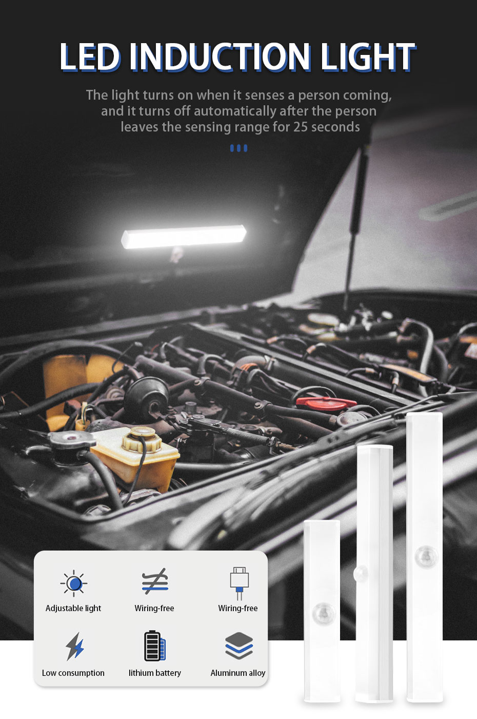 [Local Shipment] Automatic Induction Car Interior LED Sensor Light USB ...