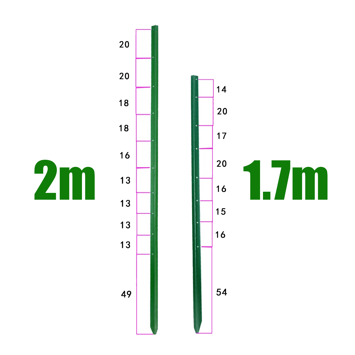 6.6ft Tiang Pagar 2M Pagar Cyclone Column Fence Poles Tiang Besi Pagar ...