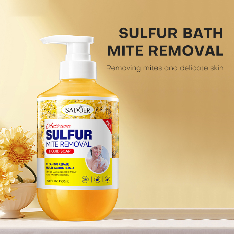 Sulfur Mite Removal Shower Gel 500ml Whitening/Anti-bacterial and Anti ...