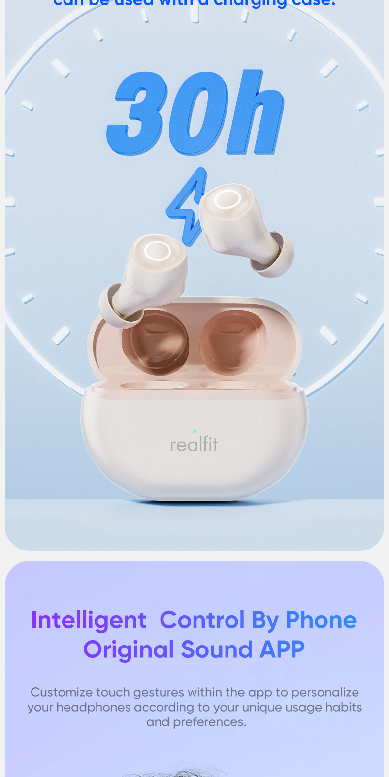 【Local Stock】Realfit F4 Bluetooth Earbuds ANC -40dB,Ultra deep Bass ...