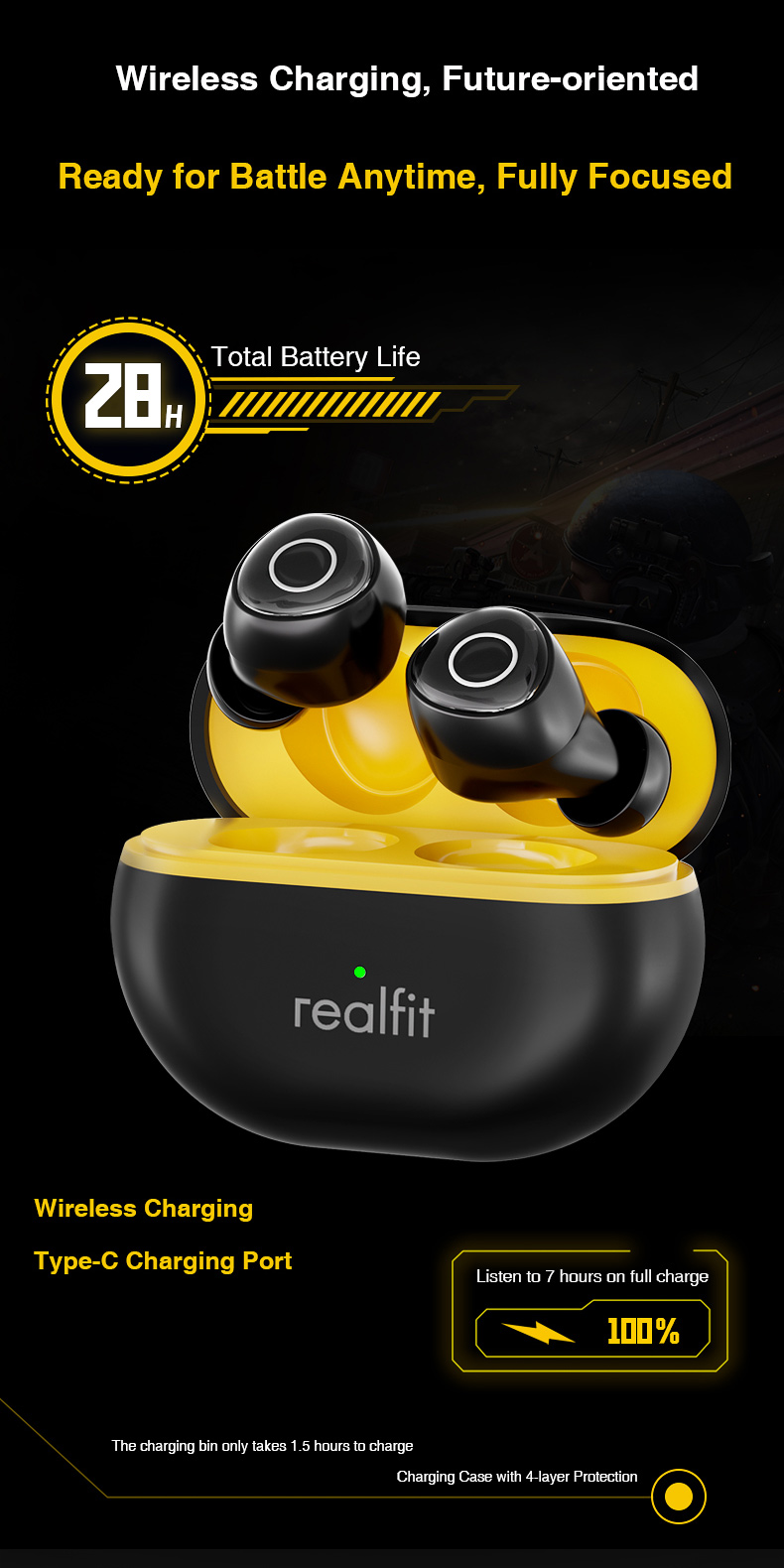 【Local Stock】Realfit F4 AI Noise Cancelling Bluetooth Earphone with Mic ...