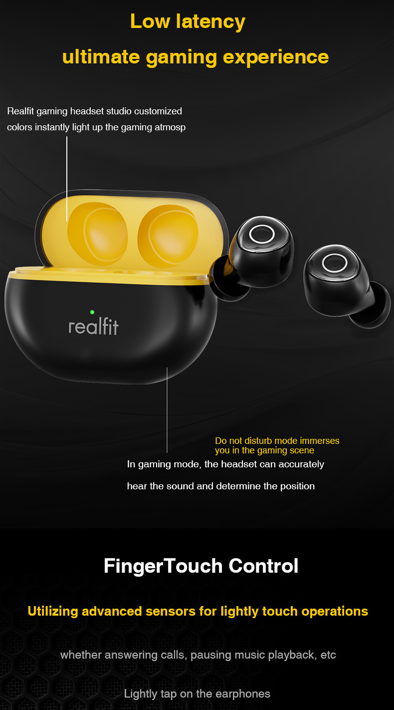 【Local Stock】Realfit F4 AI Noise Cancelling Bluetooth Earphone with Mic ...