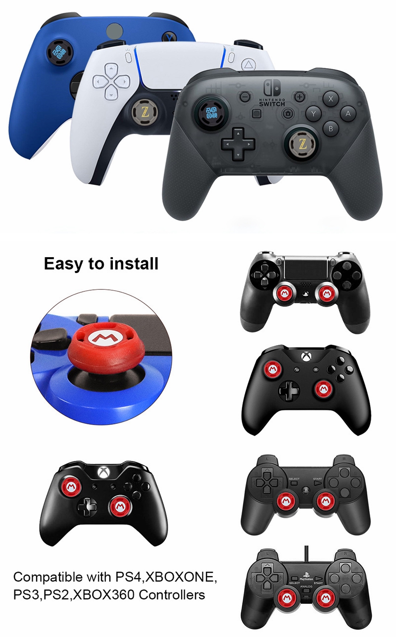 Thumb Grip Cap for PS5/PS4/PS3/Xbox Series S/X Xbox One S/X Nintendo ...