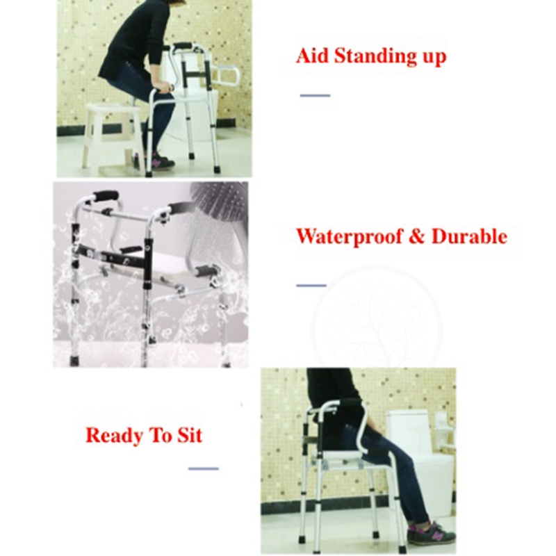【HFT】FULLSET Medical 5 Way Premium Adjustable Height Foldable Quad Cane ...