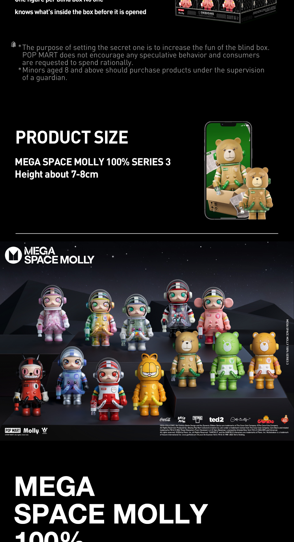 POP MART MEGA SPACE MOLLY 100% Series 3 Blind Box (Full Set Link ...