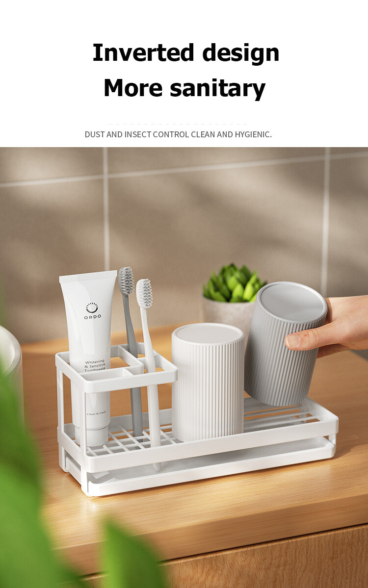 Actver Japanese toothbrush holder wall Table Type Tooth Cup Organizer ...
