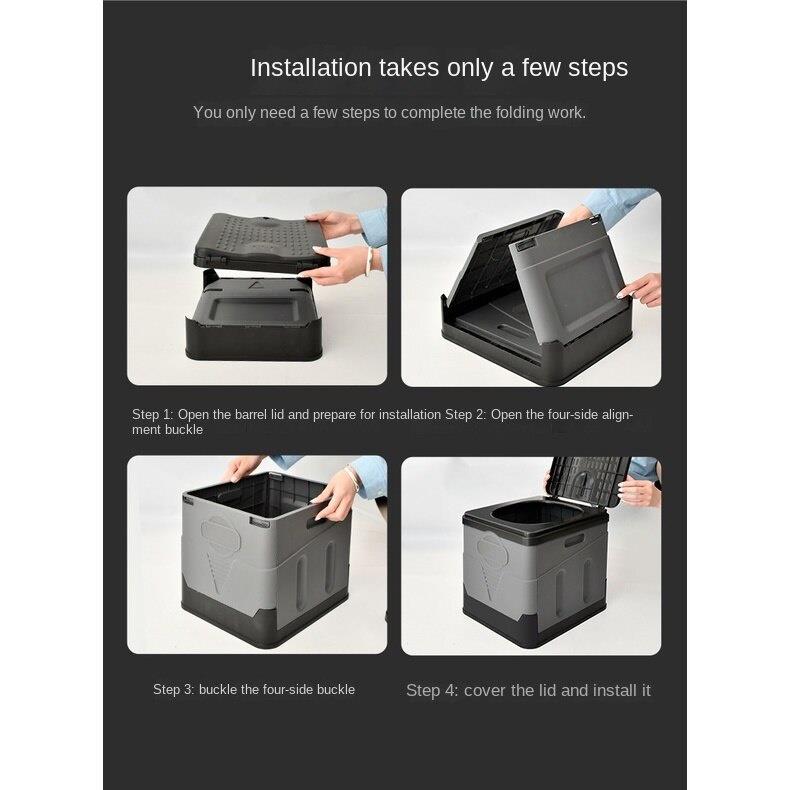 Outdoor Foldable Toilet Portable Folding Commode Car Travel Camping ...