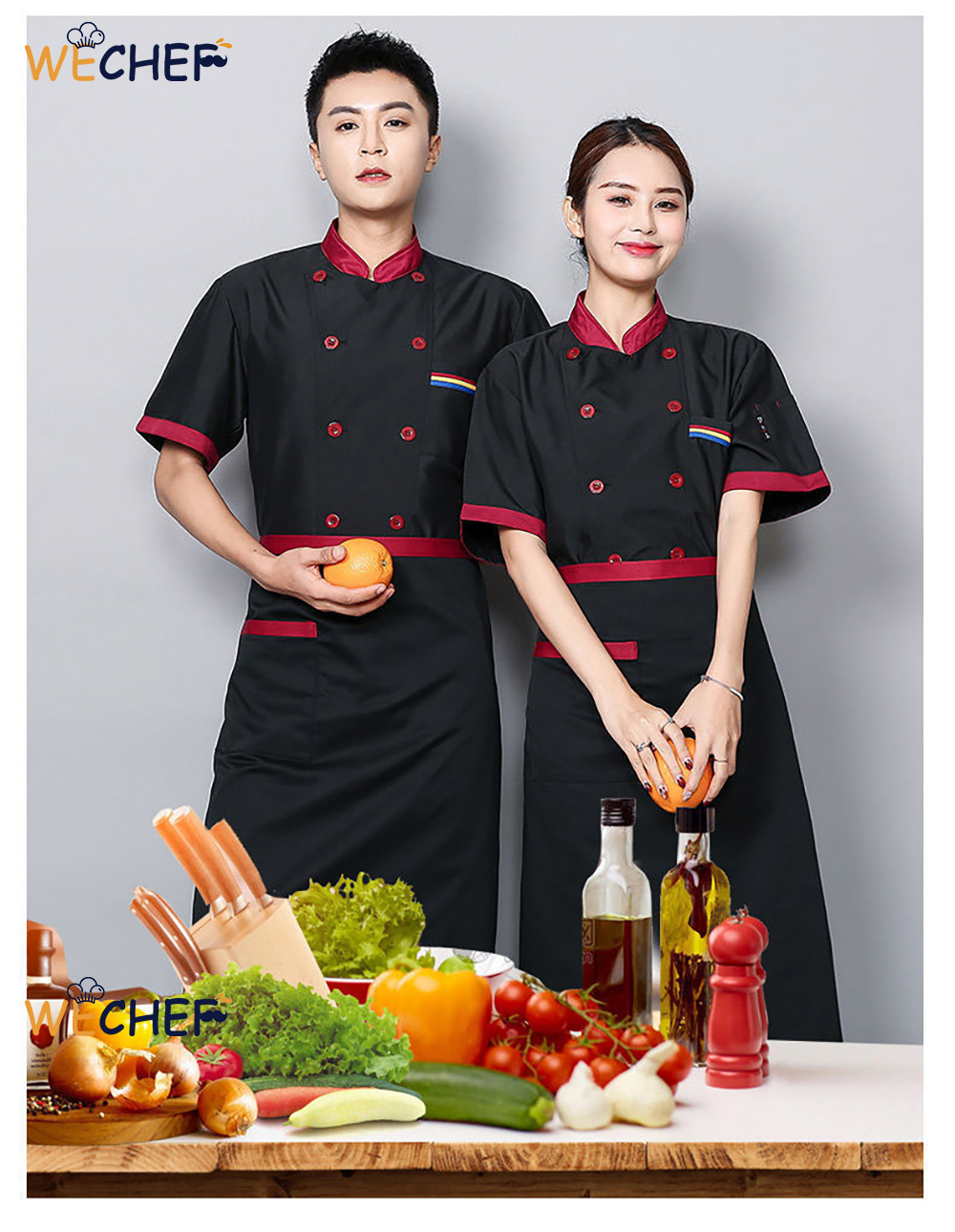 🔥🇲🇾MALAYSIA READY STOCK🔥Unisex Chef Uniform Restaurant Bakery Kitchen ...