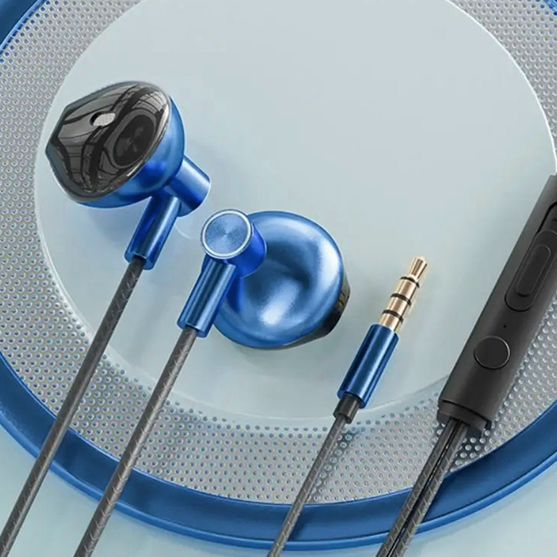 High fidelity wired headphones 3.5mm in-ear headphones with microphone ...