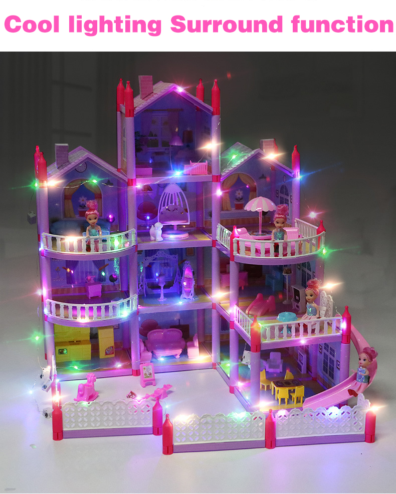 Poll Horincess Duse DIY Assembled Castle Showcase Villa Toys Dream Home ...