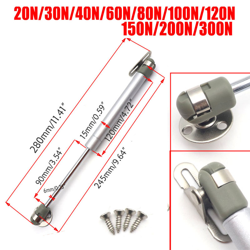 20-200N Gas Spring Cabinet Hinge Copper Force Cabinet Door Lift Support ...