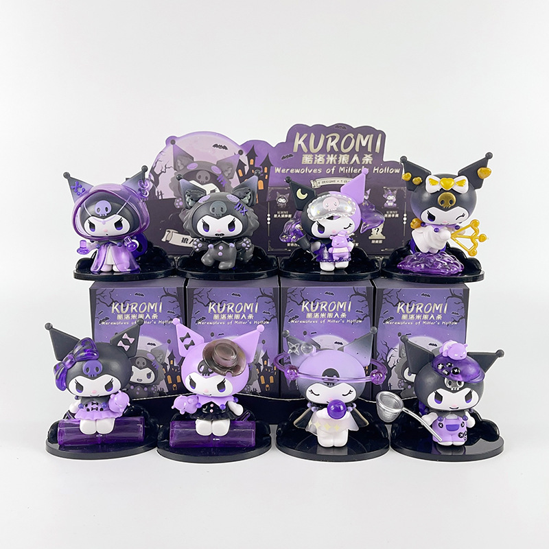 8Pcs/Set Anime My Melody Figure Kuromi Game Werewolf Killing Civilian ...