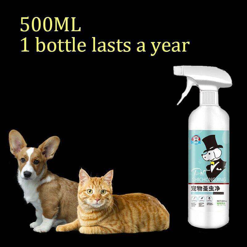 500Ml Ubat Kutu Kucing Pet Flea Spray Tick And Flea Killer Universal ...