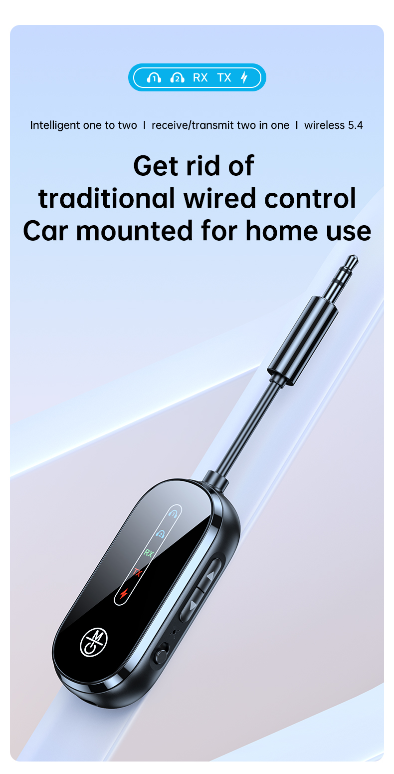 2 In 1 Bluetooth 5.4 Audio Transmitter Receiver 3.5mm AUX Jack ...
