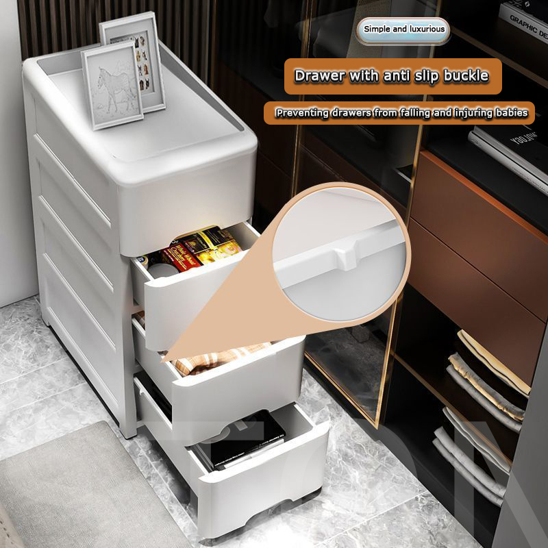 IKEA Slim Plastic Storage Drawer Cabinet WIth Wheel Rak Tudung Bertutup ...