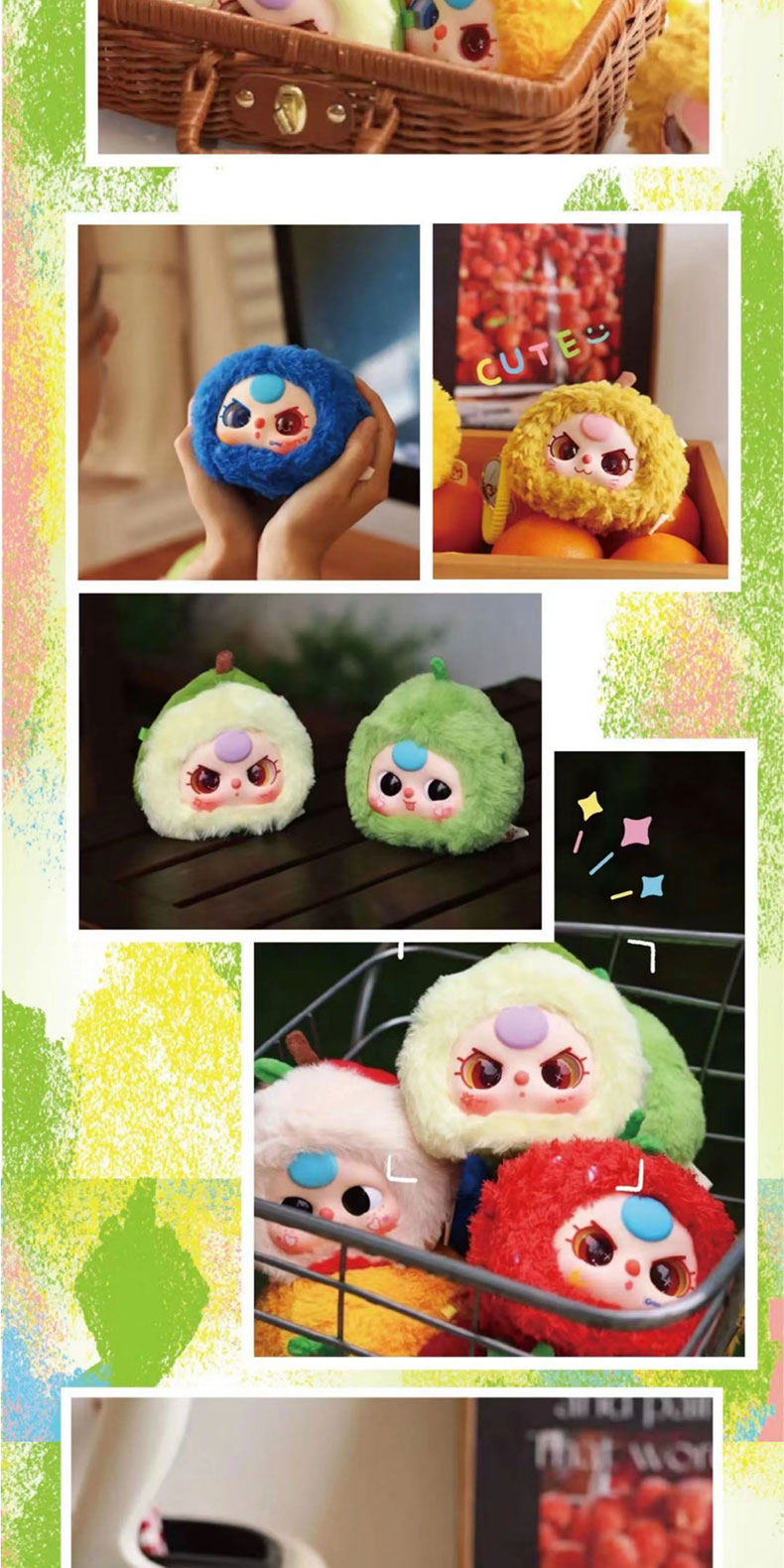Baby Three Fruits Series Vinyl Face Blind Box Plush Doll Trendy Toy ...