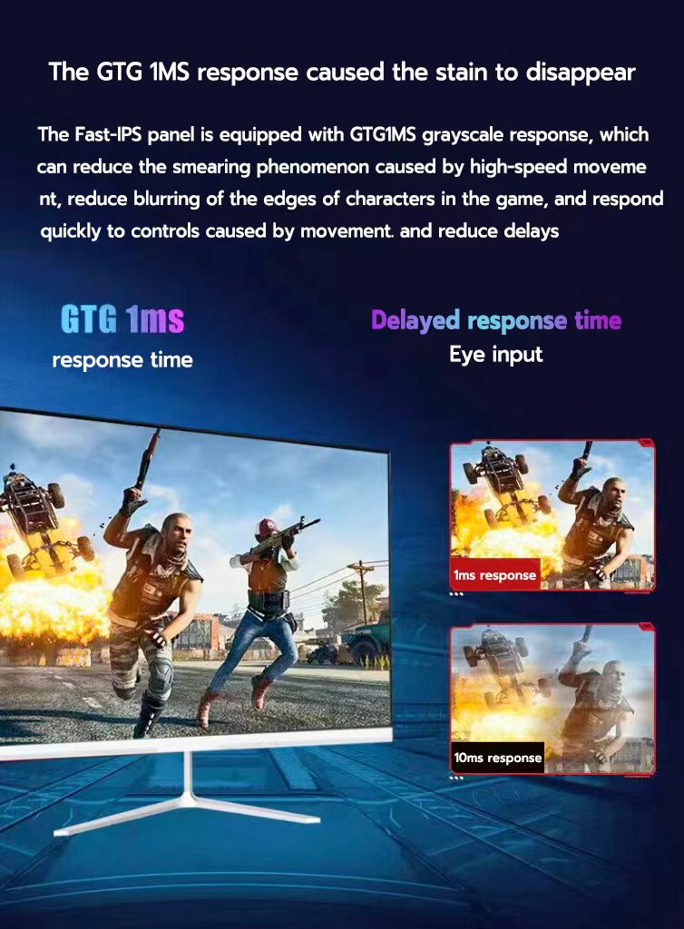 Visionvue Monitor 24Inch 144HZ Gaming Curved Monitor PC With Speaker 75 ...