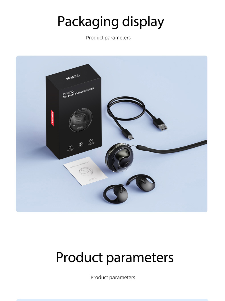 MINISO X15 Pro OWS Bluetooth Earphones Sport Wireless Headphones with ...