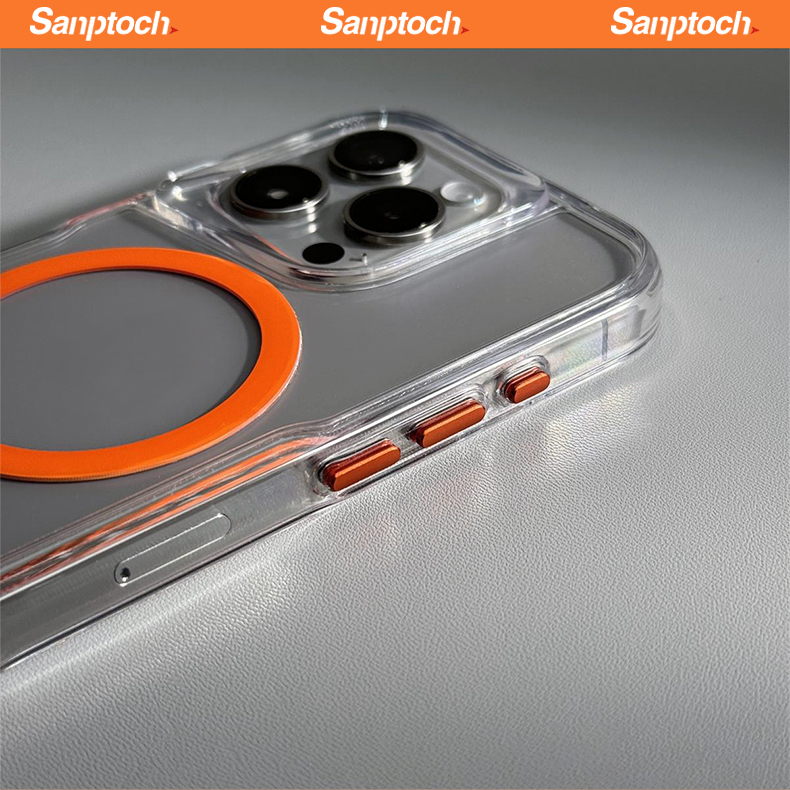 Sanptoch For Magnetic Crystal Clear Phone Case For iPhone 17 16 15 14 ...