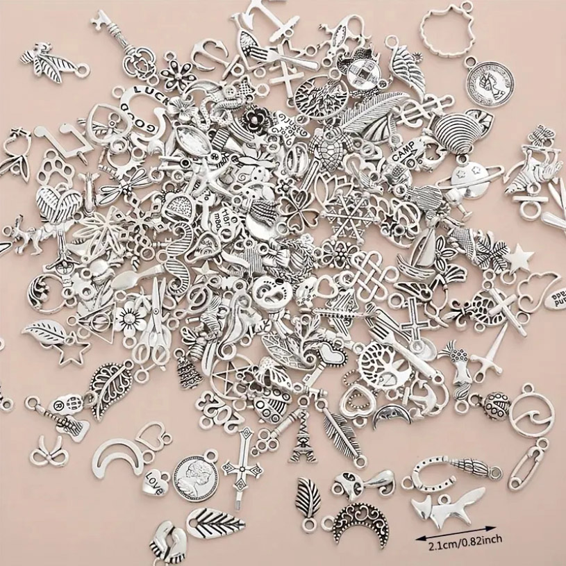 Mixed Metal Alloy Charm Beads for DIY Jewelry Making - Perfect for ...