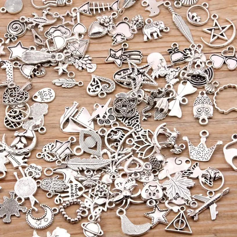 Mixed Metal Alloy Charm Beads for DIY Jewelry Making - Perfect for ...