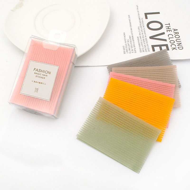 10 Pieces Boxed Seamless Color Bangs Stickers Broken Hair Stickers ...