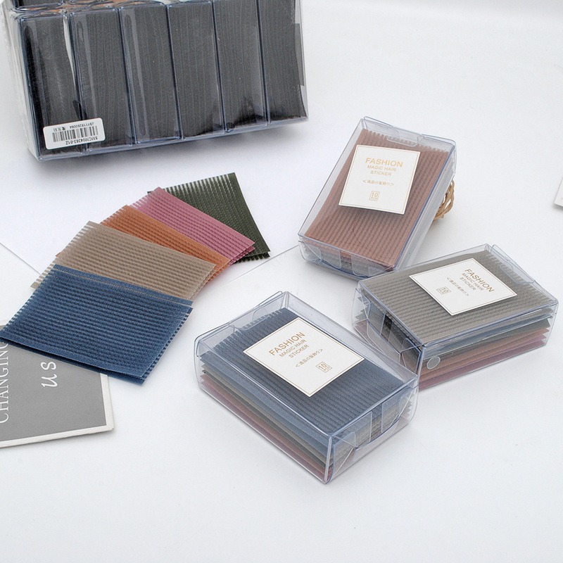 10 Pieces Boxed Seamless Color Bangs Stickers Broken Hair Stickers ...