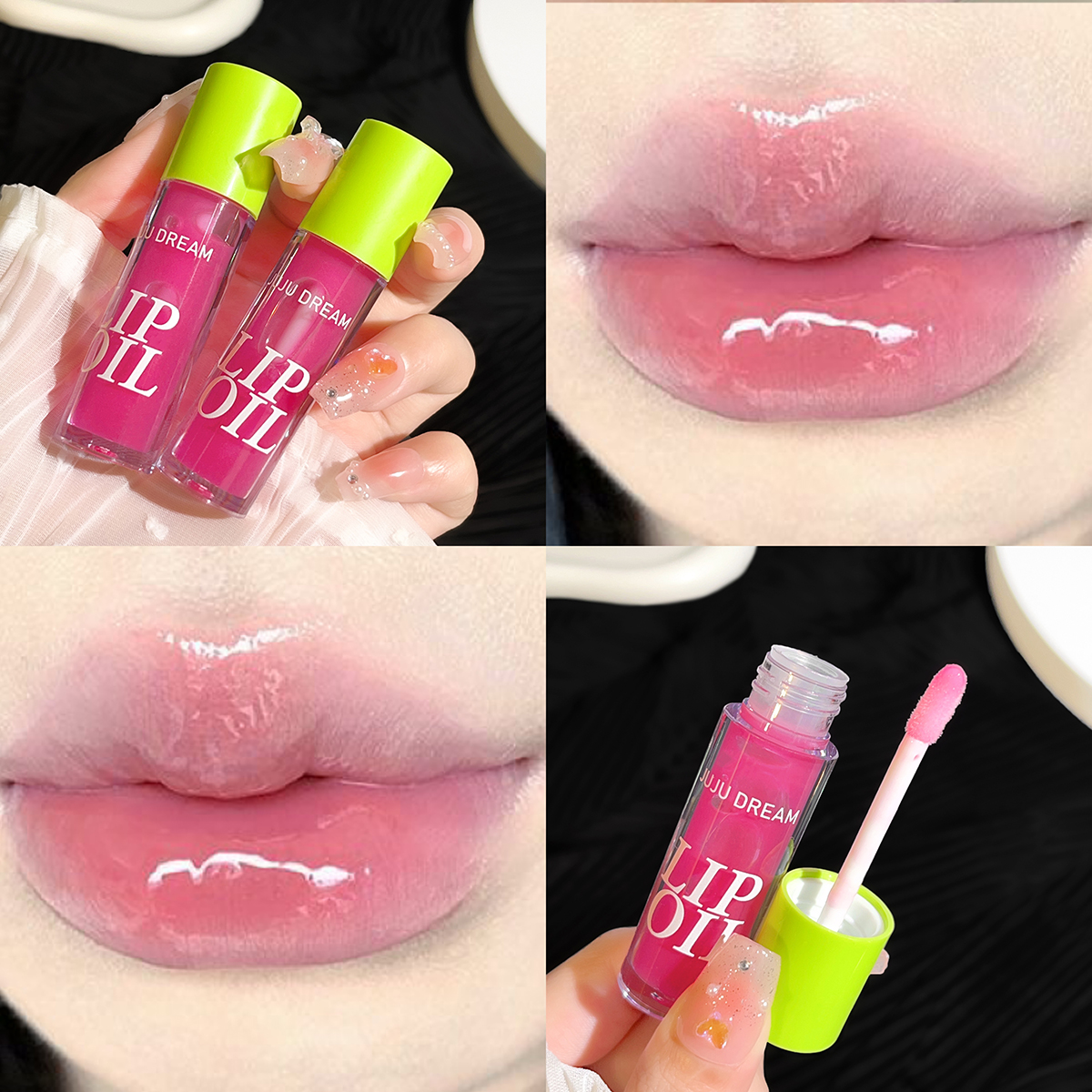 Candy Color Jelly Lip Oil Water Gloss Mirror Moisturizing Glass Lip ...