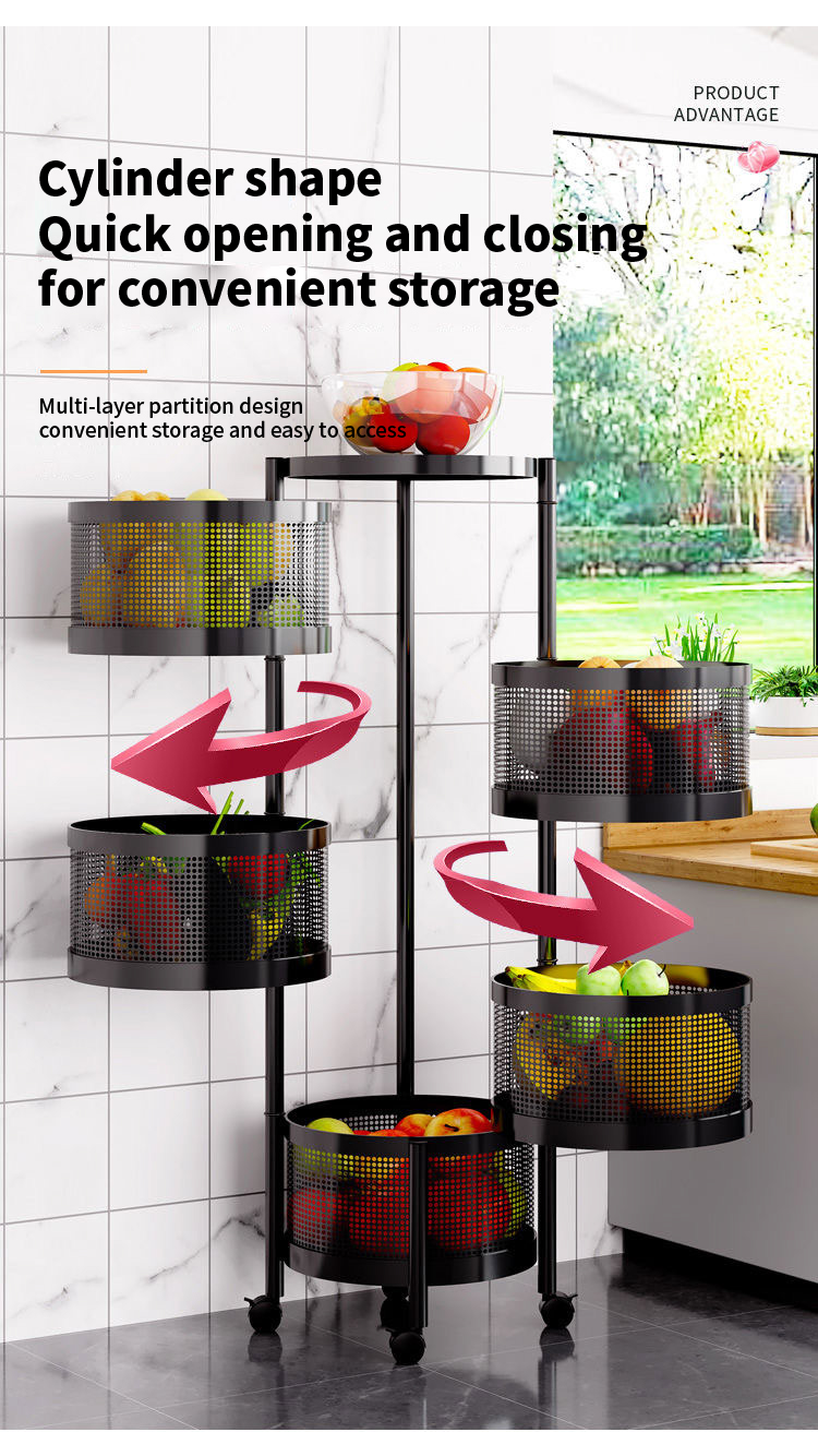 Trolley Rack Kitchen Rack Rak Dapur Rotating Trolley Rack stainless ...