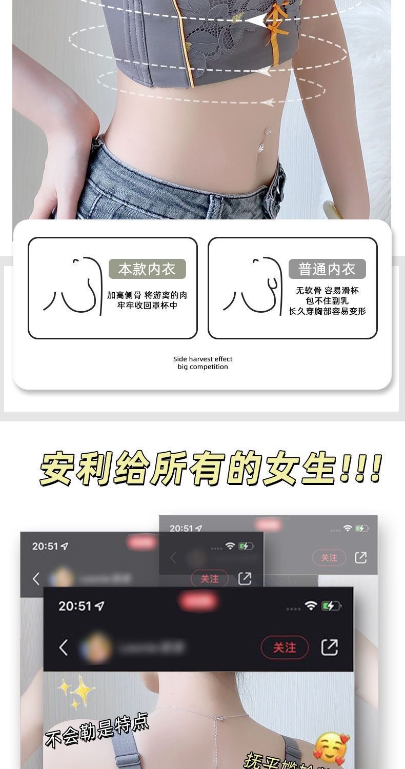 Minimizer Bras For Big Chest Women Full Coverage Wireless Bra Plus Size ...