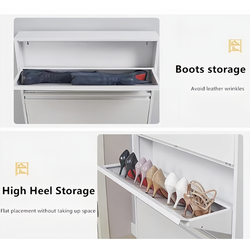 3 Tier 15cm Shoe Rack Cabinet 鞋柜 Hanging Tipping Almari Kasut Bertutup ...