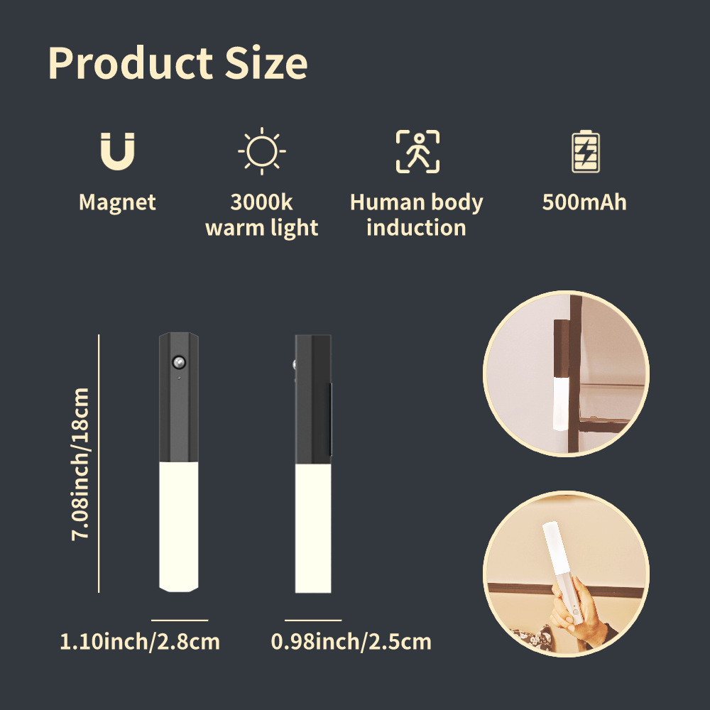 Usb Charging Night Light Intelligent Human Body Induction Light Night ...