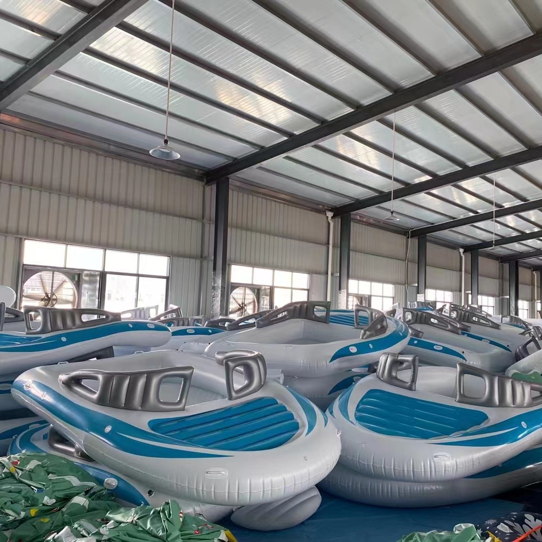 New Style PVC Inflatable Boat 6 People Island Inflatable Boat Sailboat ...