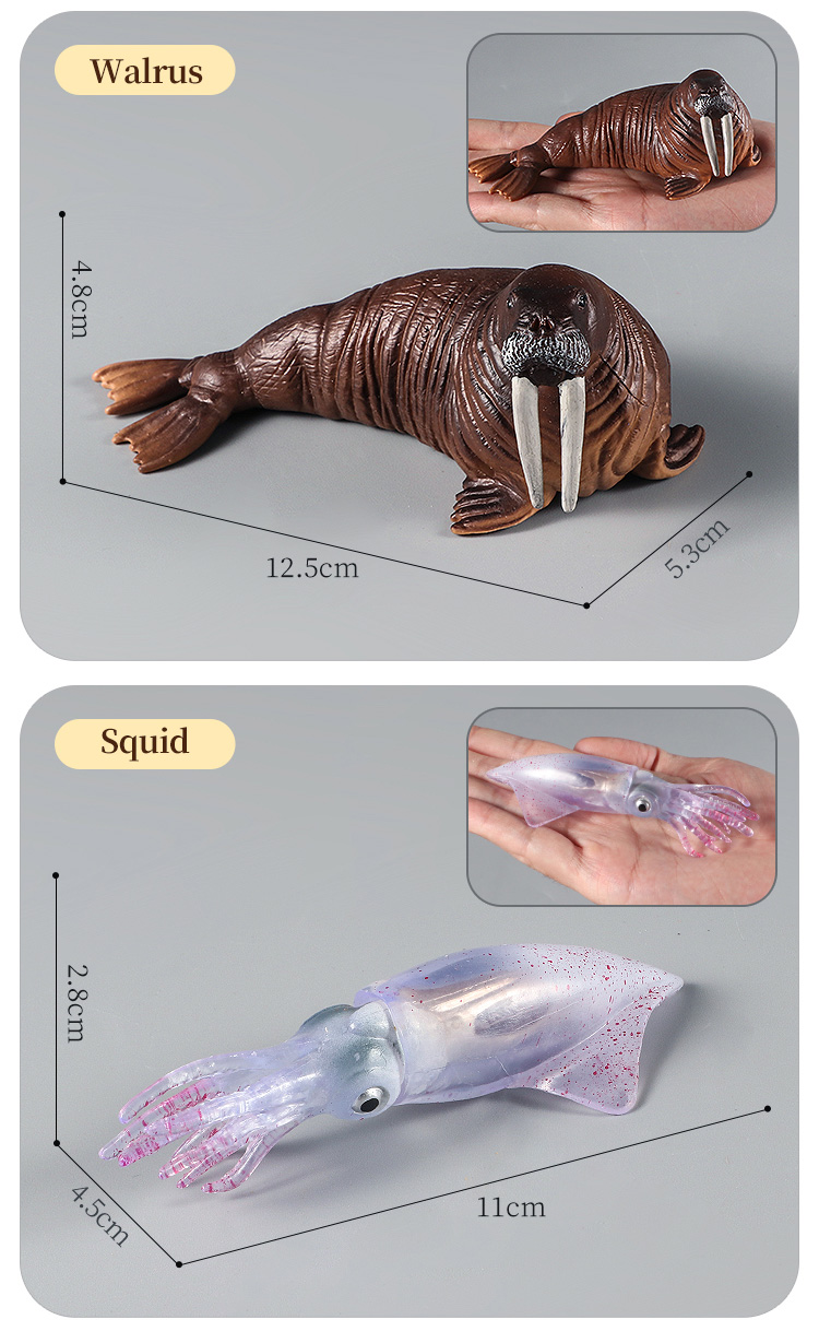 Sea Life Underwater World Whale Shark Octopus Penguin Action Figure ...