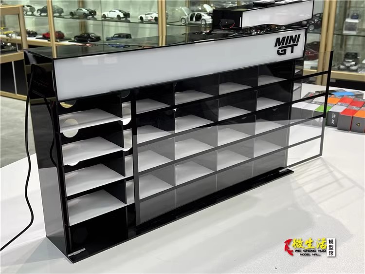 Light Display Box 1/64 Premium Acrylic with Light Assembly Display Box ...
