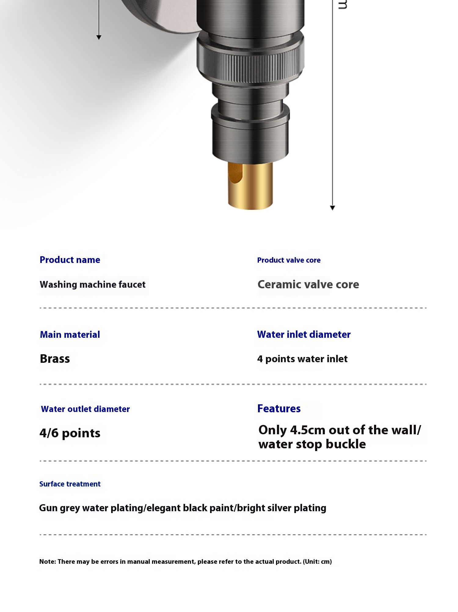 Washing Faucet Automatic Water Stop Valve Dedicated Snap-On Joint Ultra ...