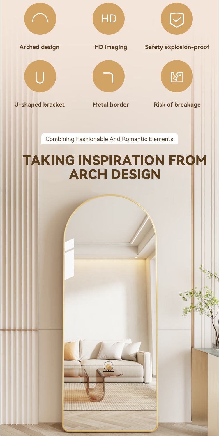 MOK Body Mirror 160/170CM Mirror With Stand Floor-To-Ceiling Wall ...