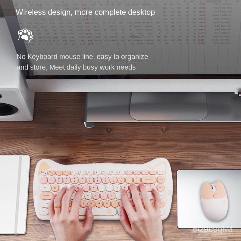 2.4G Wireless Keyboard Wireless Mouse Set Universal Wireless Keyboard 2 ...