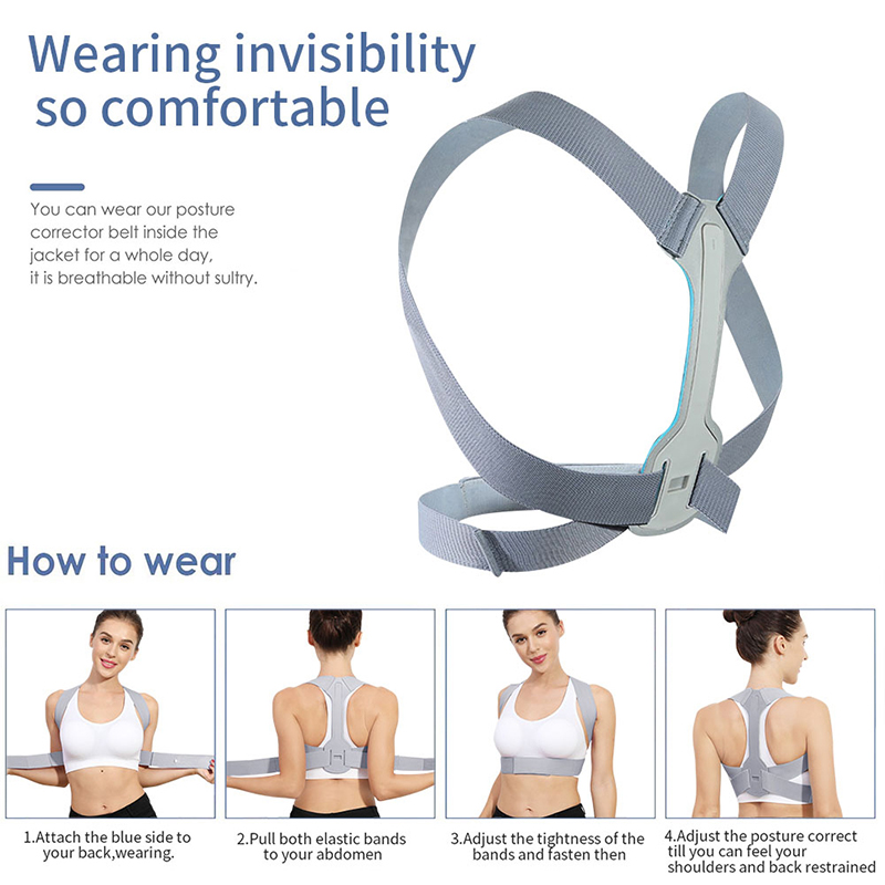 GYMPRO Back Brace Posture Corrector For Women Men Adult Relieve Back ...