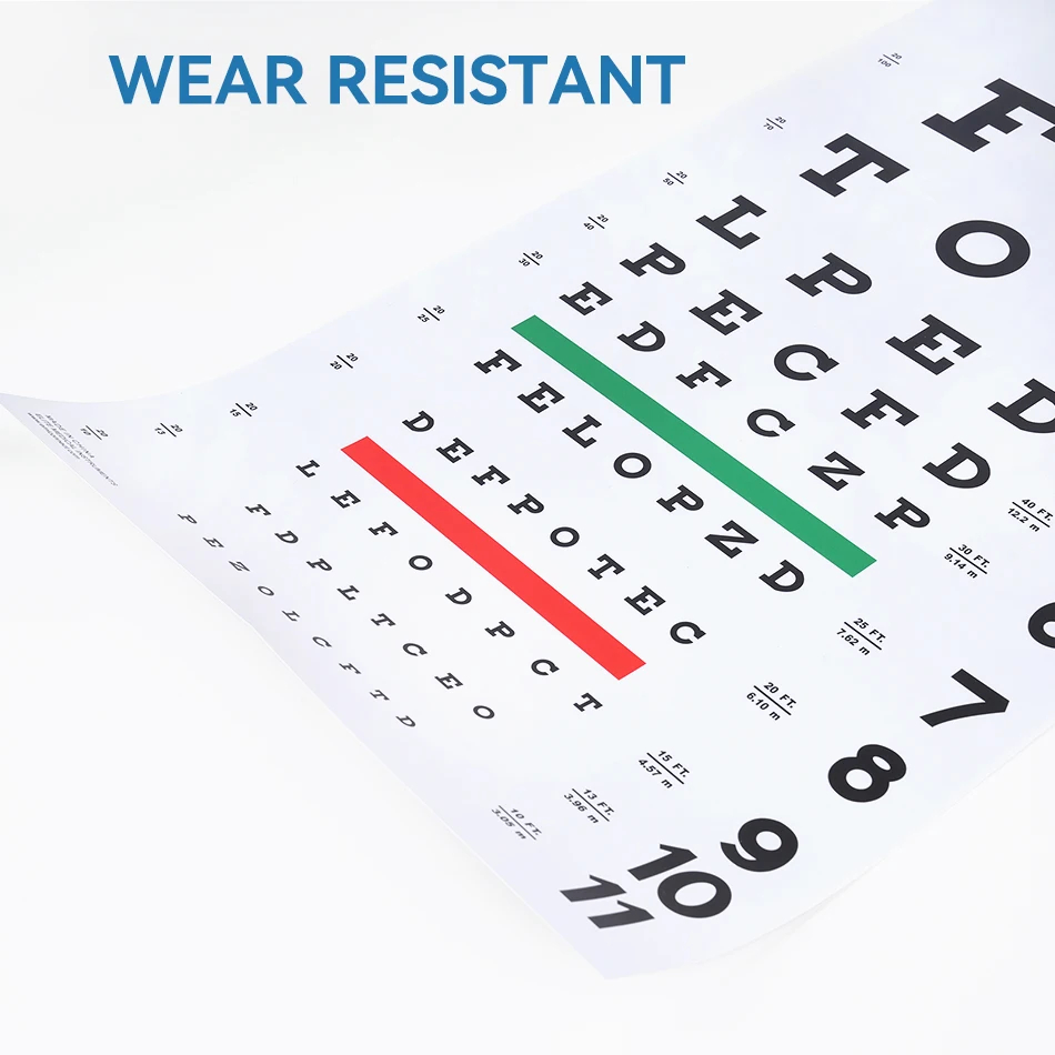Snellen Eye Chart, Eye Charts for Eye Exams 20 Feet 22ￗ11 Inches, Low ...