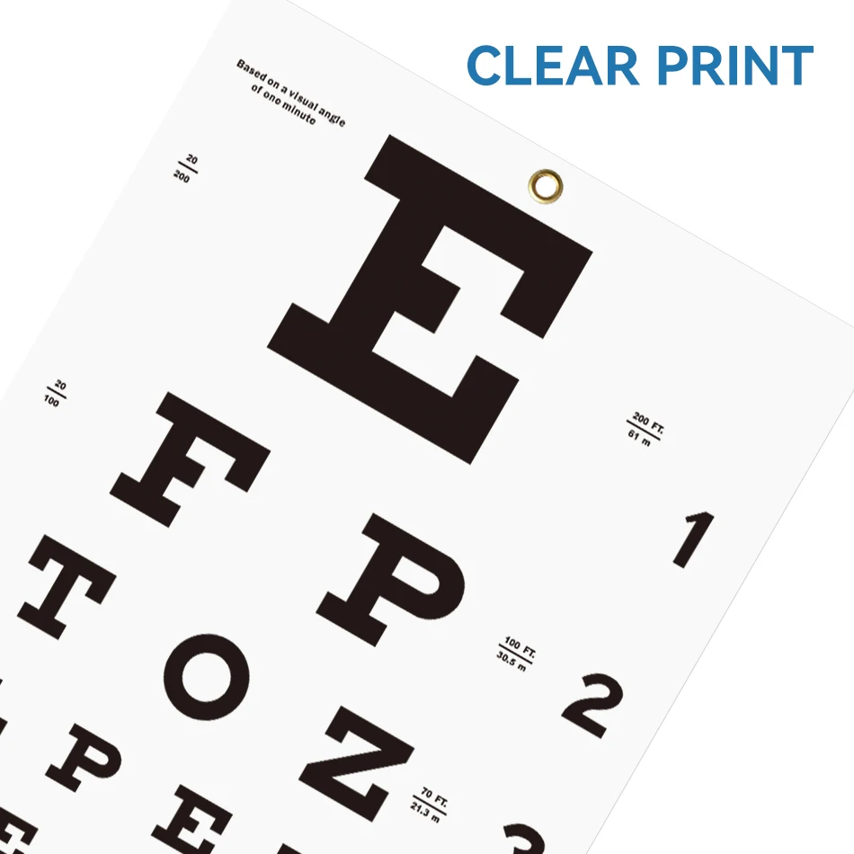 Snellen Eye Chart, Eye Charts for Eye Exams 20 Feet 22ￗ11 Inches, Low ...
