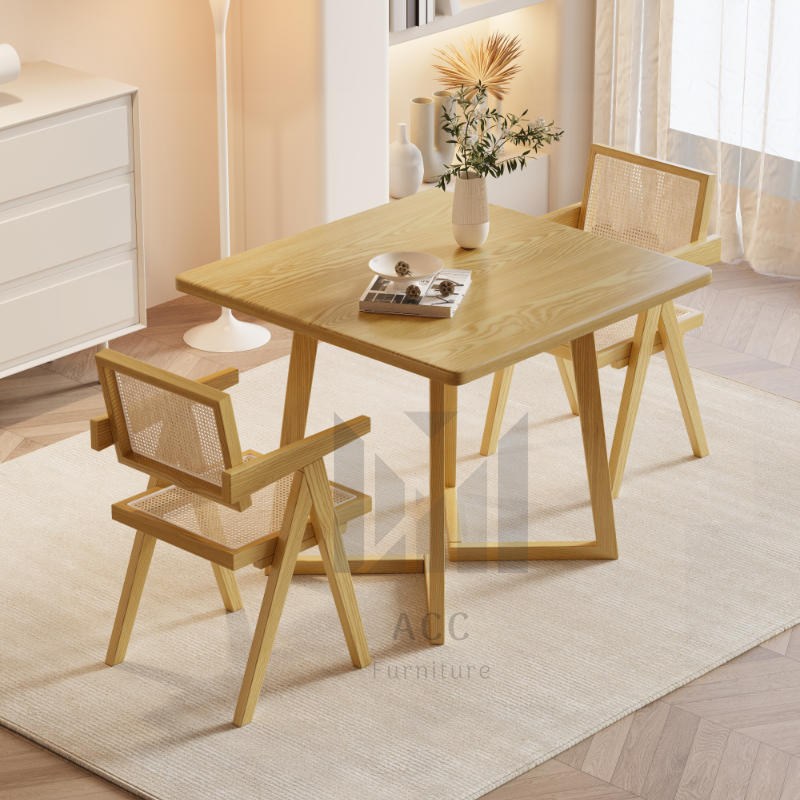 Meja Kopi Set Dining Table 2 Chair Set Meja Makan 2 Kerusi Nordic ...