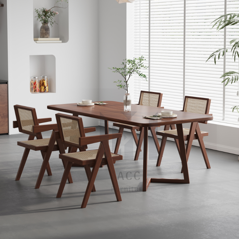 【ACC】 Dining Table Set 4 Chairs Set Meja Makan 4 Kerusi Nordic Dining ...