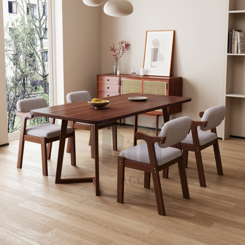 【ACC】 Dining Table Set 4 Chairs Set Meja Makan 4 Kerusi Nordic Dining ...