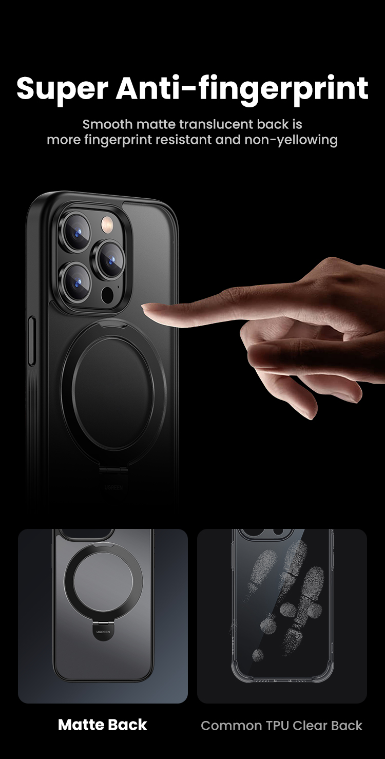 UGREEN Magnetic Ring Stand Case for iPhone 16 Pro Max Cases Shockproof ...