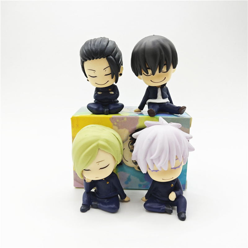 4Pcs/Set Jujutsu Kaisen Sleep Sit Figure Gojo Satoru Geto Suguru ...