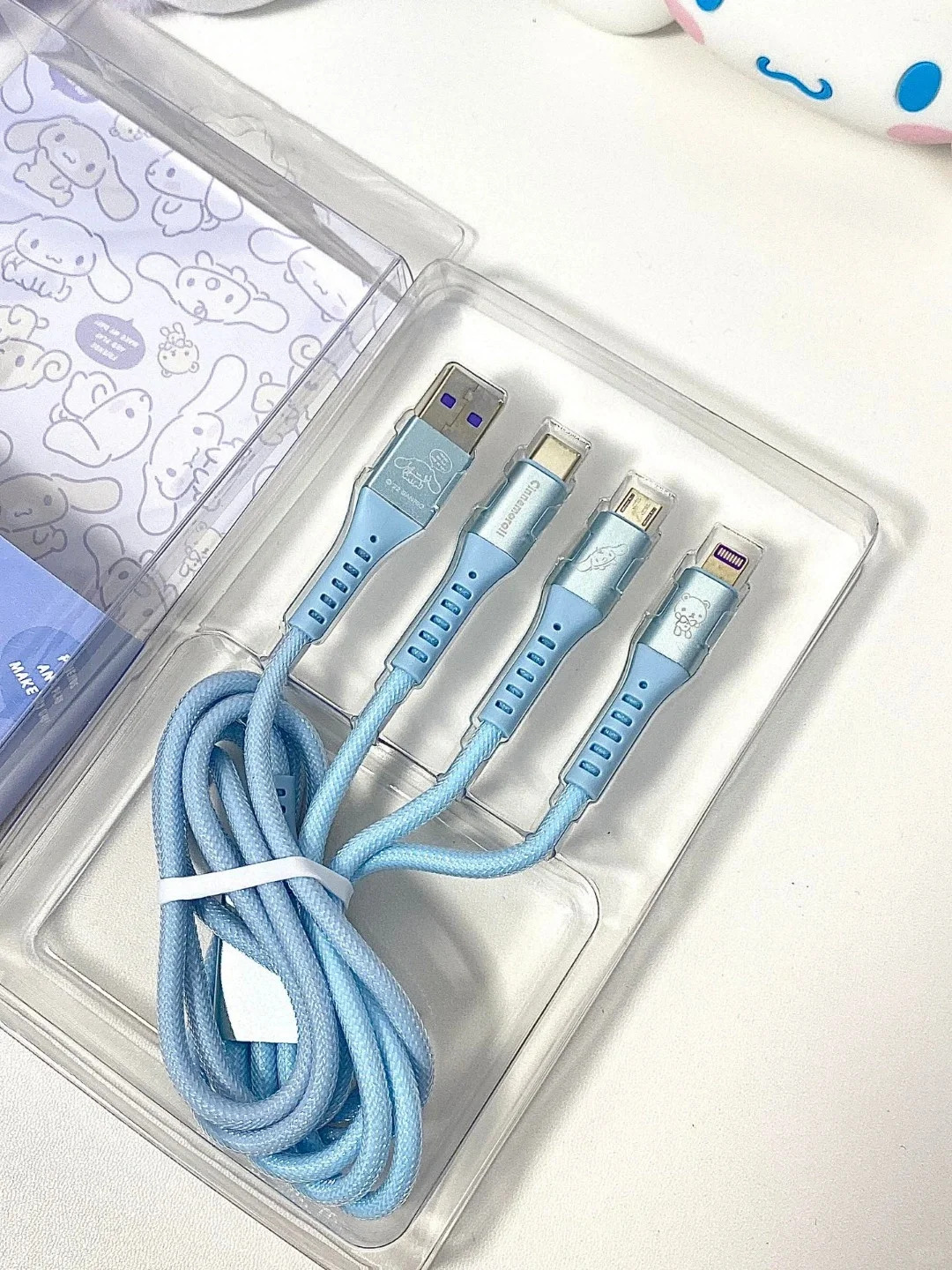 Disney Sanrio SJ-705 Frozen Elsa Winnie The Pooh 66W Car Data Cable 3 ...