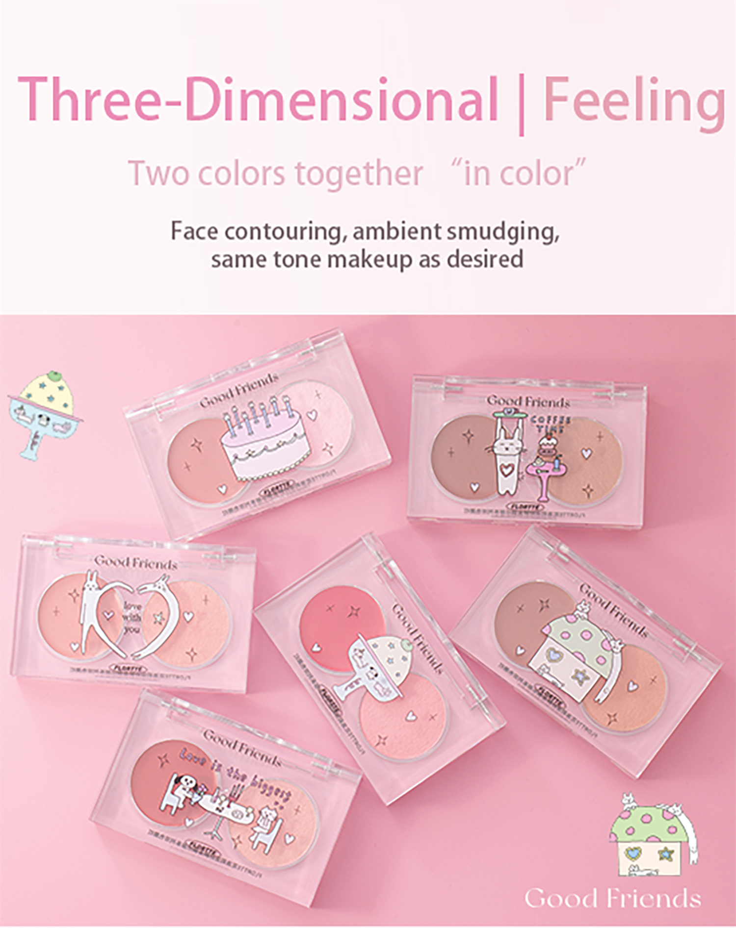 Flortte Good Friends Club Multi Purpose ＆ Blusher | Shopee Malaysia